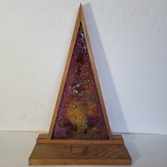 Accents | Lucite Rare Wooden Triangular Mid Century Modern Christmas ...